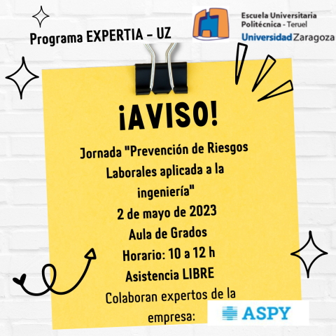 Programa Expertia: Jornada "prevención de Riesgos laborales aplicada a la Ingeniería" | Escuela ...